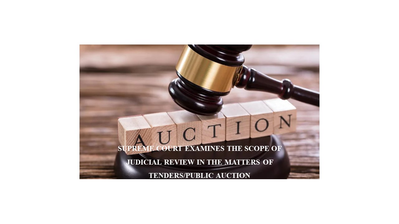 SUPREME COURT EXAMINES THE SCOPE OF JUDICIAL REVIEW IN PUBLIC AUCTIONS ...